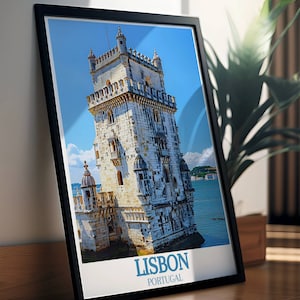 Lisbon Poster Collection - Belém Tower Brilliance - Iconic Portugal Art ...