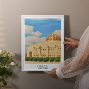 Oman Wall Art - Sultan Qaboos Grand Mosque Posters - Arabian Elegance ...