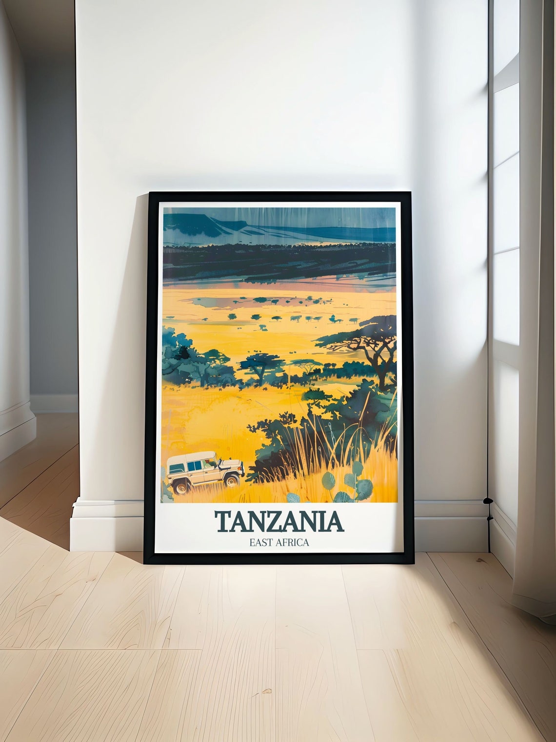 Tanzania Travel Poster - Ngorongoro Crater and Dar Es Salaam Posters ...