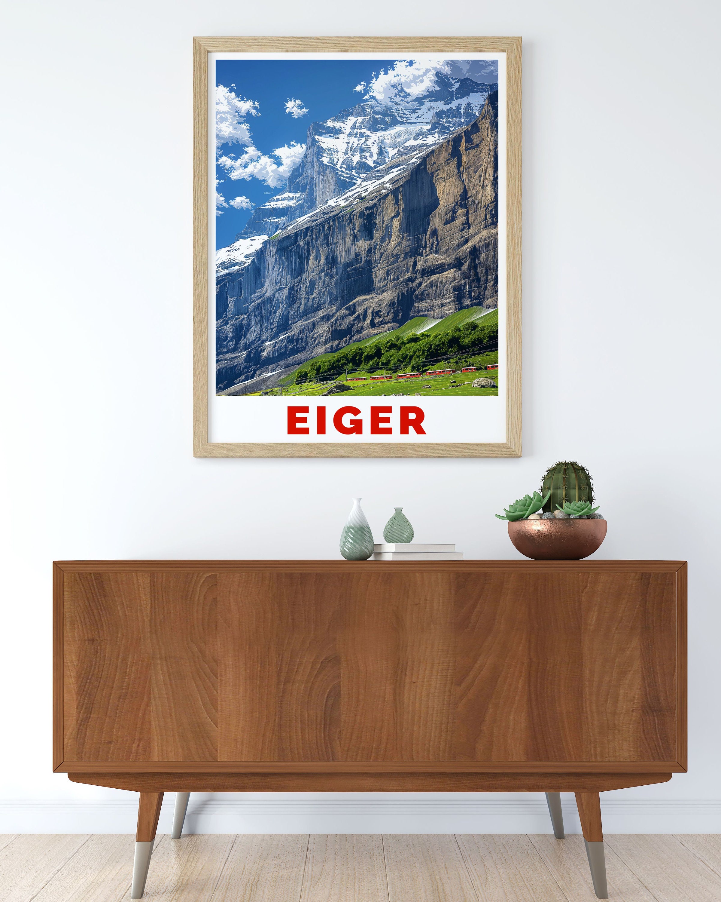 Eiger Prints Eiger Art Vintage Travel Print of Eiger Retro Travel ...