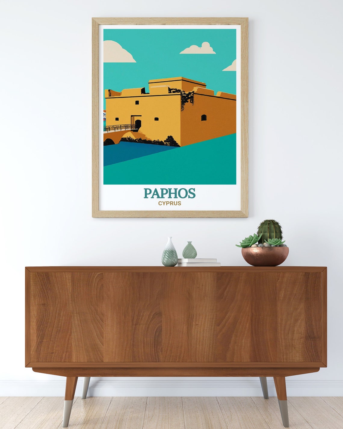 Paphos Travel Poster Paphos Castle Art Collection Paphos Wall Art ...