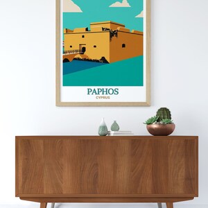 Paphos Travel Poster Paphos Castle Art Collection Paphos Wall Art ...