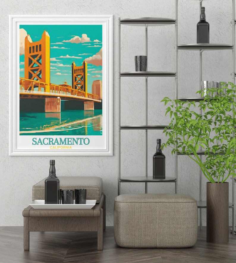 Sacramento Poster - Framed Sacramento Art - Tower Bridge Poster ...