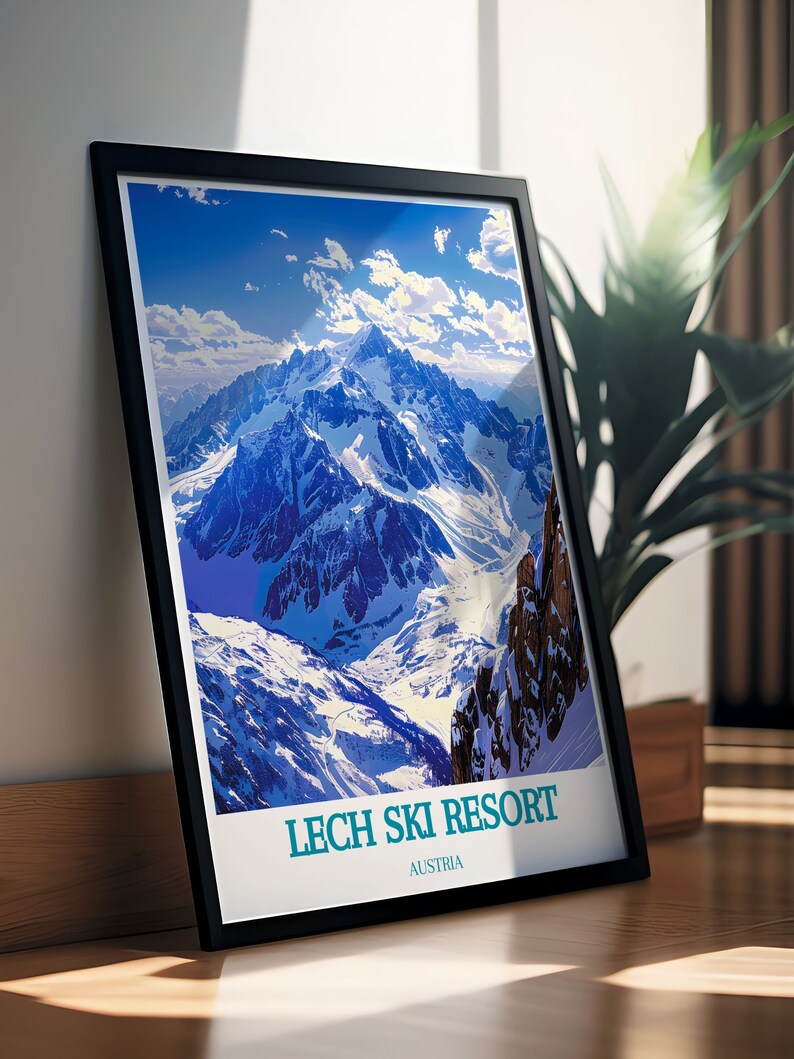 Explore the Lech Ski Resort Poster Collection - Retro Valluga Mountain ...