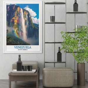 Venezuela Wall Art - Angel Falls Print for Home and Travel Lovers ...