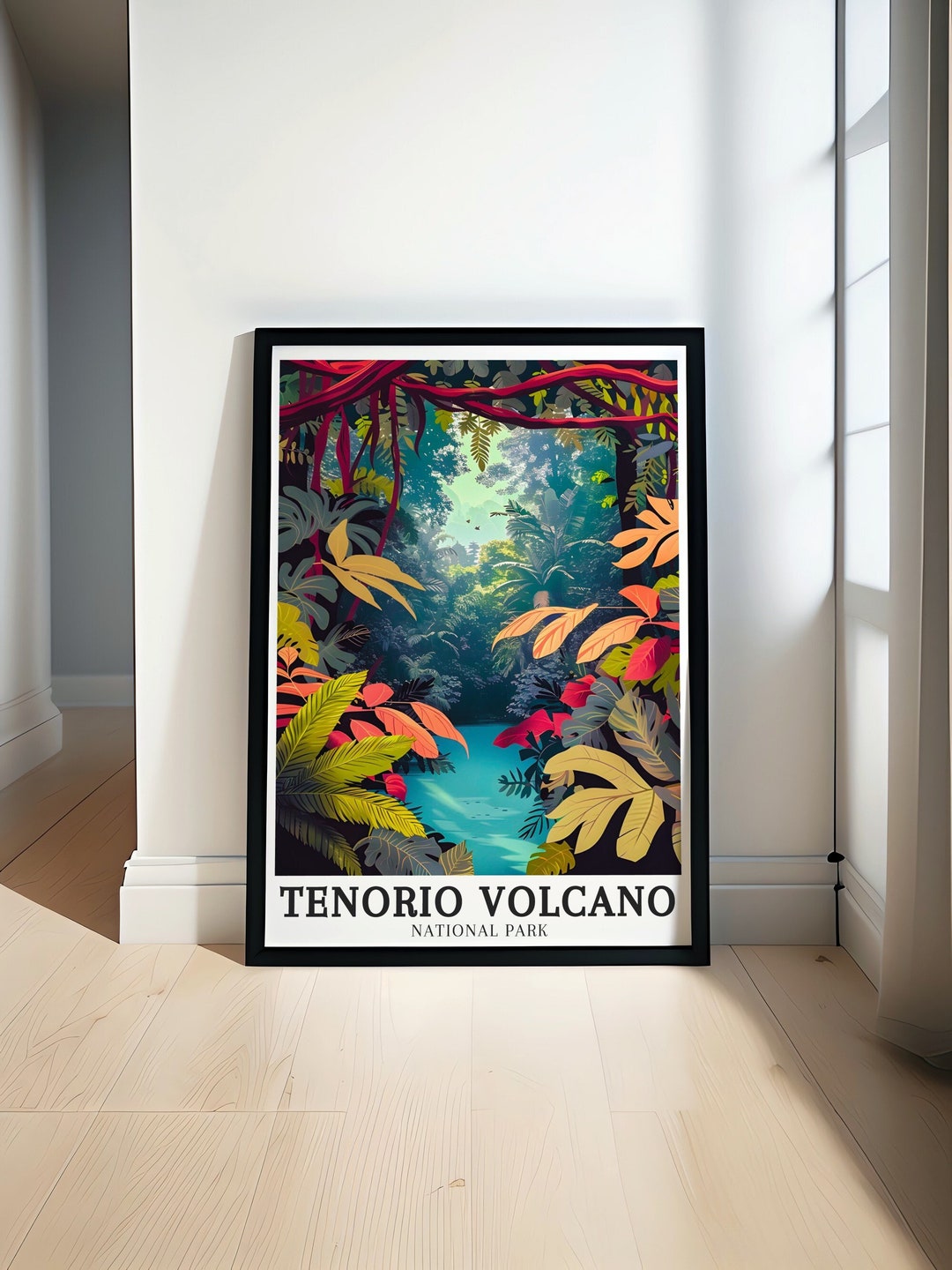Tenorio Volcano National Park Travel Print - Celeste River Hike, Blue ...