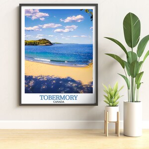 Tobermory Poster - Dunks Bay Print - Canadian Travel Art - Scenic ...