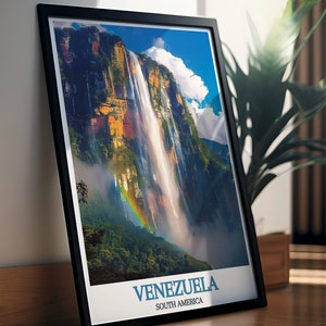 Venezuela Wall Art - Angel Falls Print for Home and Travel Lovers ...