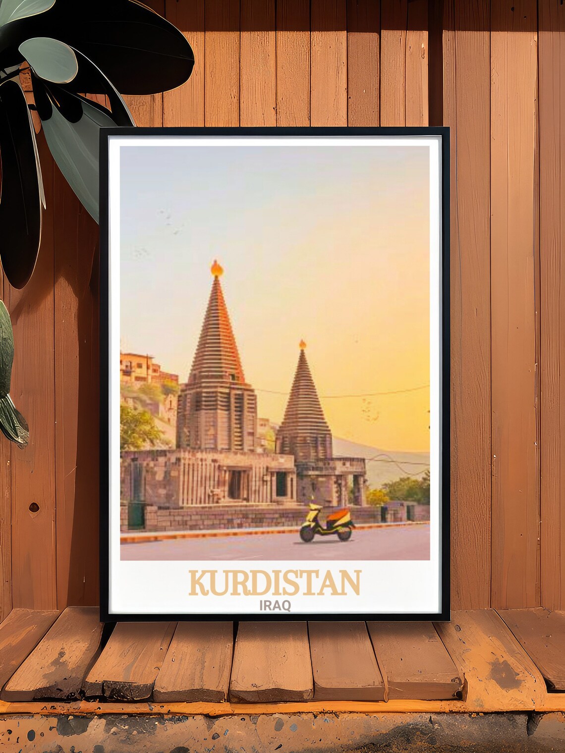 Kurdistan Poster - Gerahmter Kurdistan Druck - Lalish Tempel Kunst ...