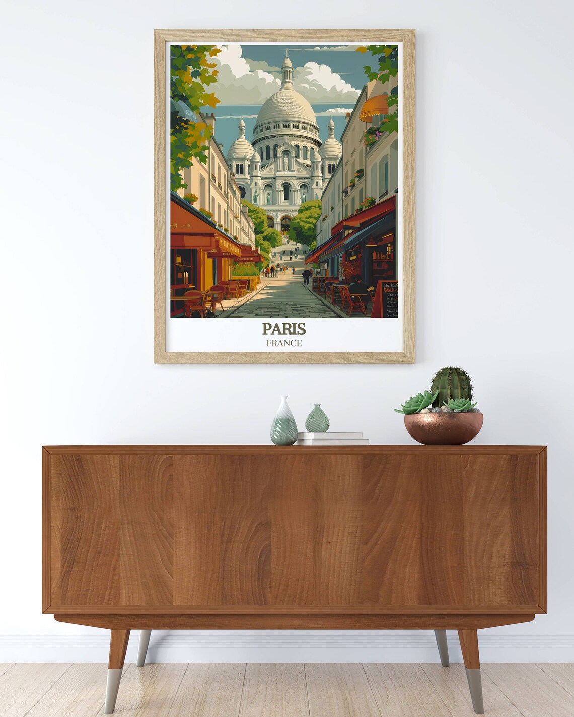 Iconic Paris Landmarks Prints Montmartre Art and Travel Poster ...