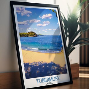 Tobermory Poster - Dunks Bay Print - Canadian Travel Art - Scenic ...