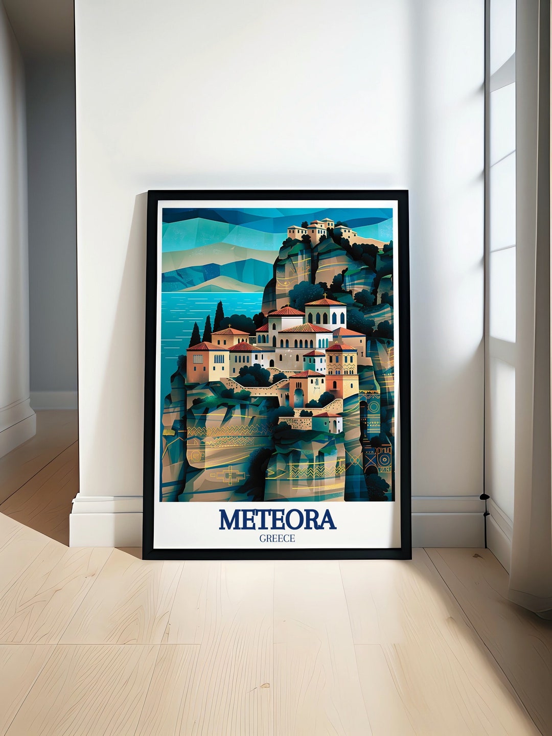 Meteora Posters Collection - Varlaam Monastery Art - Kalampaka Views ...