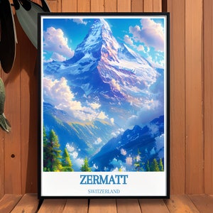Zermatt Wall Art Collection Zermatt Travel Prints Alpine Grandeur of ...
