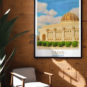Oman Wall Art - Sultan Qaboos Grand Mosque Posters - Arabian Elegance ...
