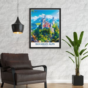 Bavarian Alps Scenic Art - Neuschwanstein Castle Posters - Historical ...