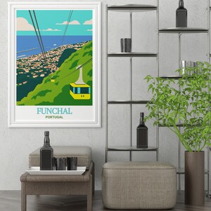 Funchal Travel Posters - Funchal Cable Car Art Collection - Madeira ...