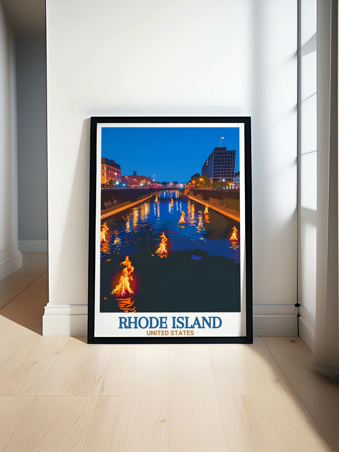 Rhode Island Poster - Waterfire Poster - Rhode Island Framed Print ...