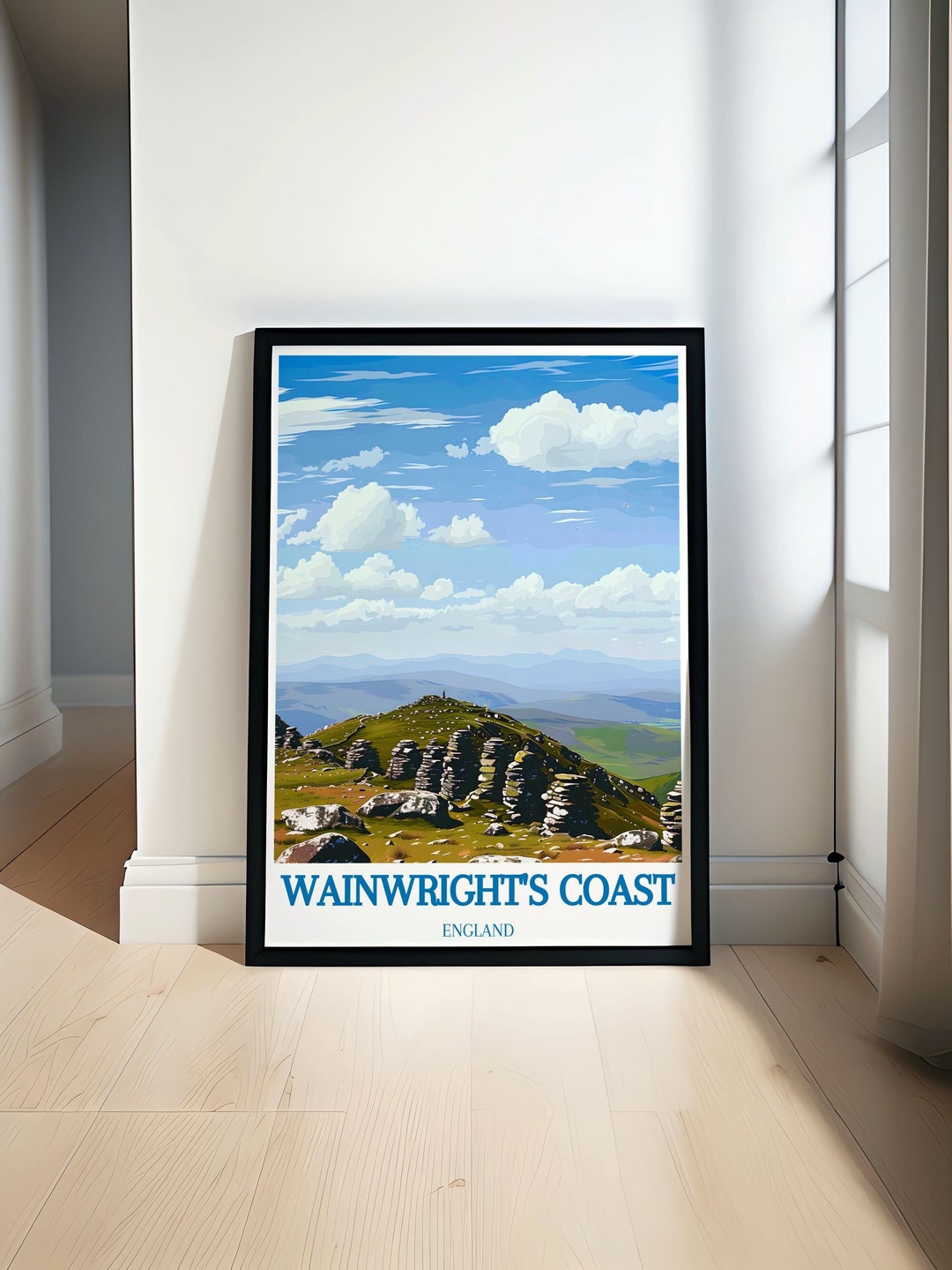 Wainwright's Coast to Coast Poster - Nine Standards Rigg Art for ...