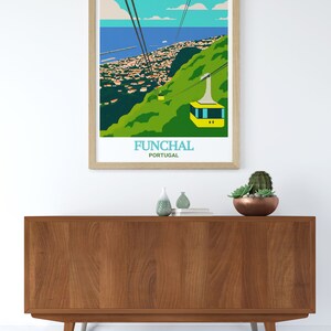 Funchal Travel Posters - Funchal Cable Car Art Collection - Madeira ...