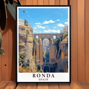 Ronda Poster - Framed Puente Nuevo Print - Ronda Canvas Print - Ronda ...