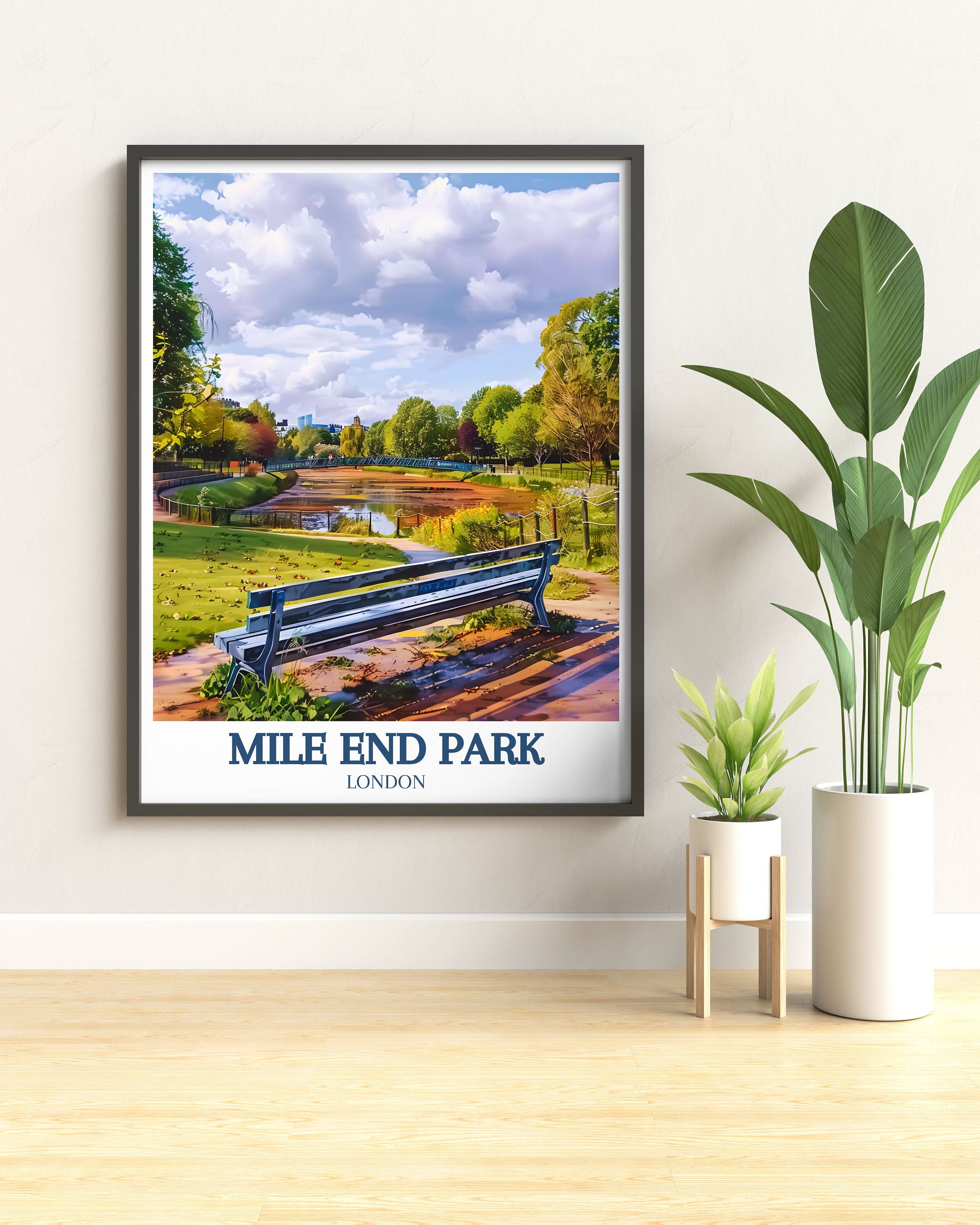 Mile End Park Poster Mile End Road Prints Beautiful East London Wall ...