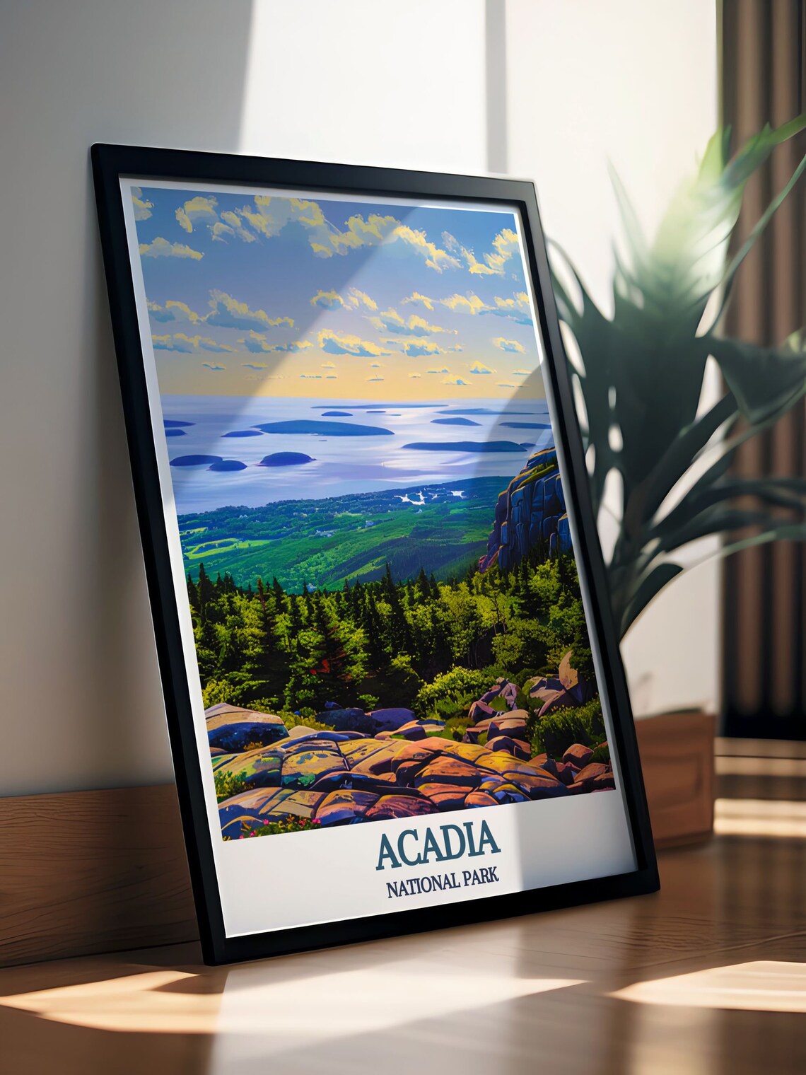 Acadia Poster Cadillac Mountain Art Acadia Gift National Park Print - Etsy