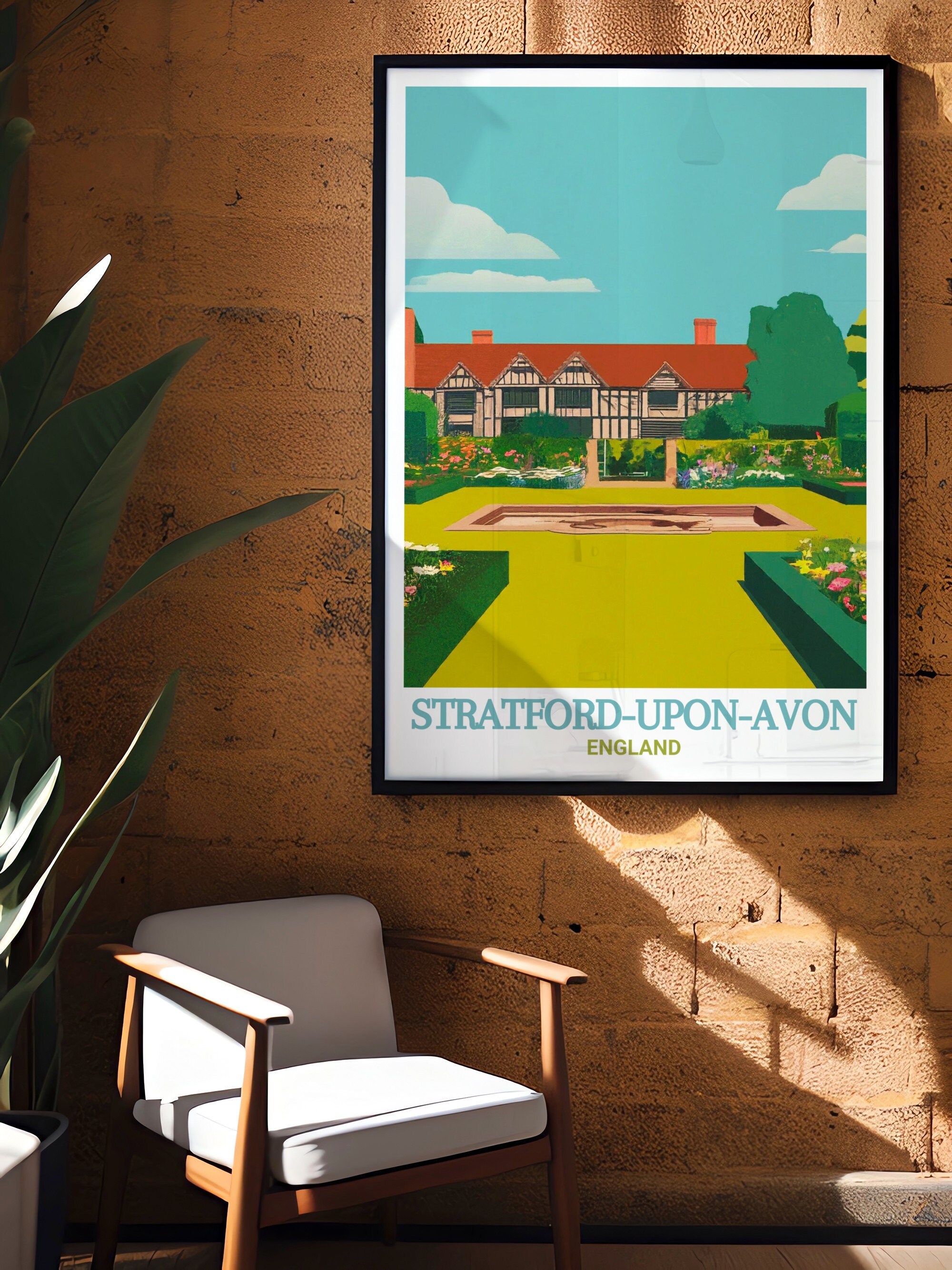 Stratford-upon-avon Teavel Poster Hall's Croft England Travel Print ...
