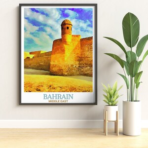 Bahrain Travel Poster - Bahrain Fort Travel Posters and Prints ...