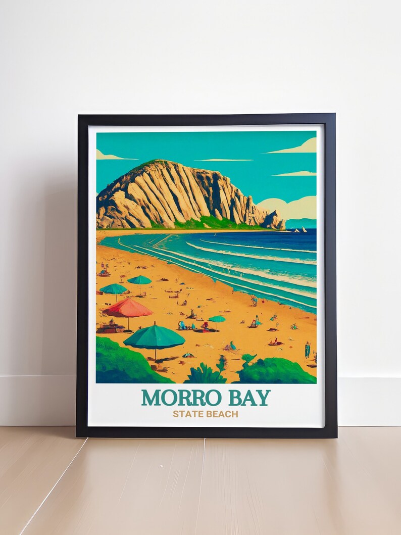 Morro Bay State Beach Travel Art Morro Strand State Beach Artwork Morro ...