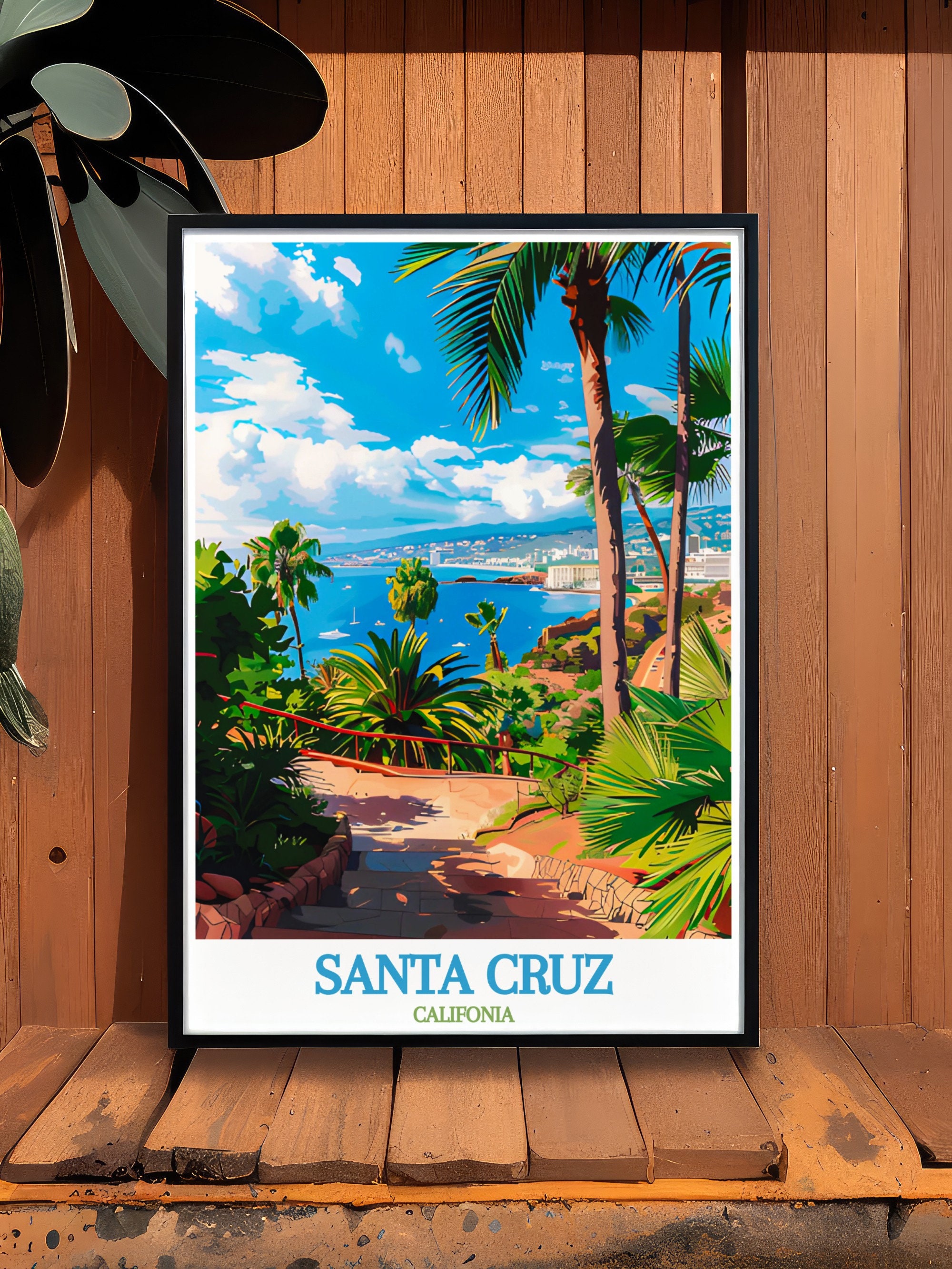 Santa Cruz Travel Poster - Posters and Prints of Palmetum De Santa Cruz ...