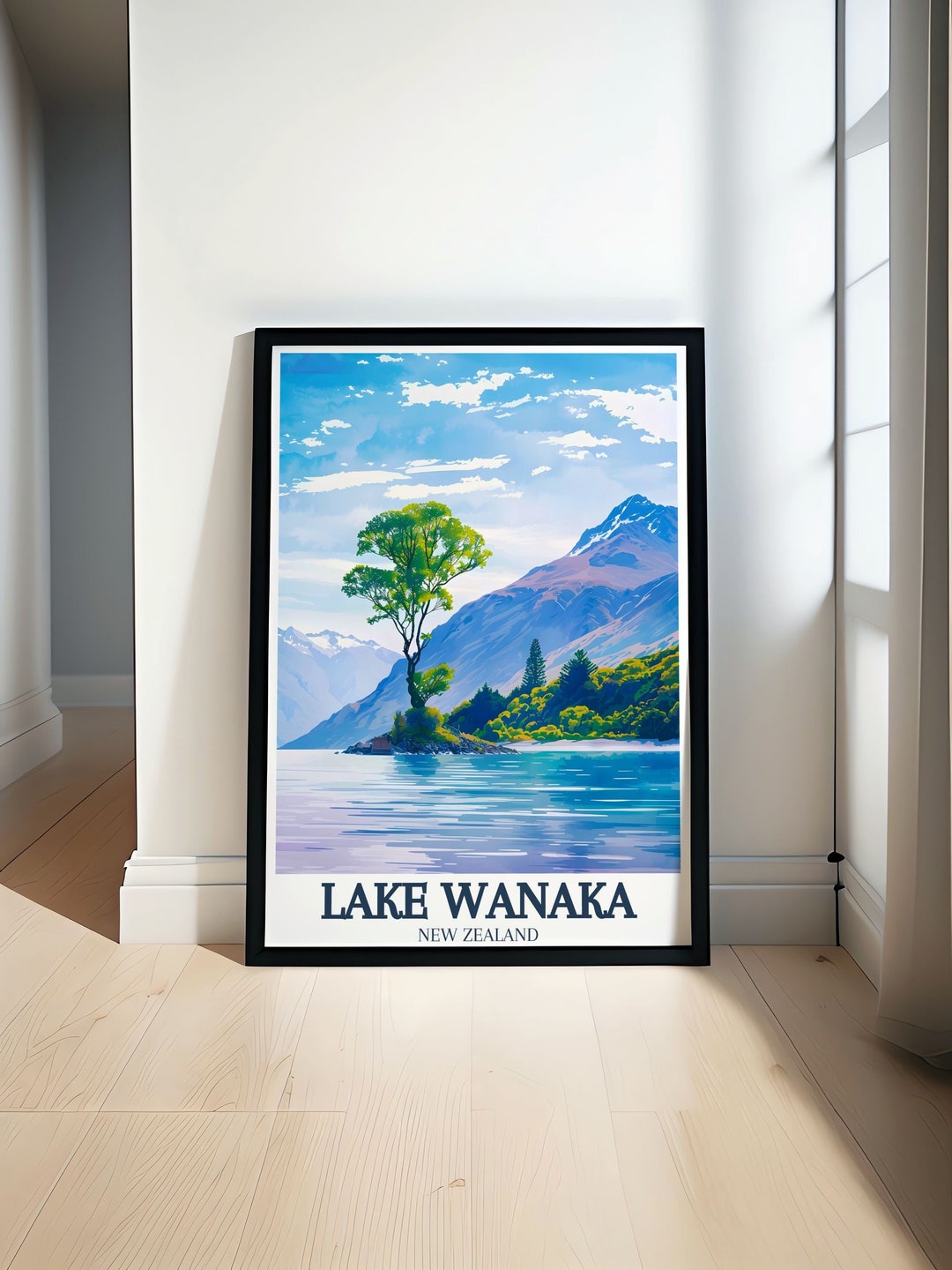 Lake Wanaka Poster - Mount Aspiring National Park and Lake Wanaka Tree ...