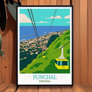 Funchal Travel Posters - Funchal Cable Car Art Collection - Madeira ...