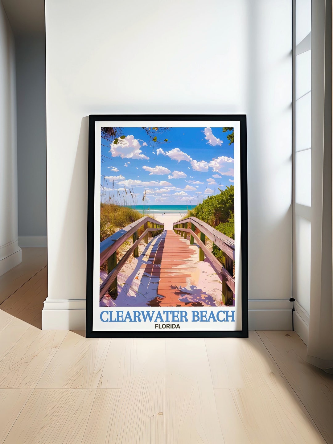 Clearwater Beach Poster - Sand Key Park Print - Sand Key Beach Poster ...