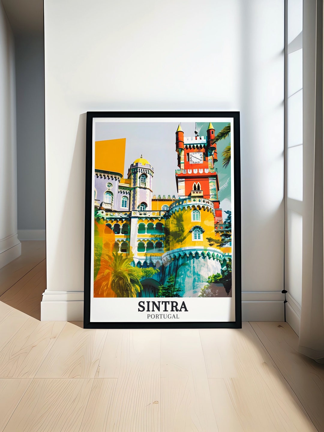 Sintra Print - Pena National Palace Poster - Portuguese Riviera Poster ...