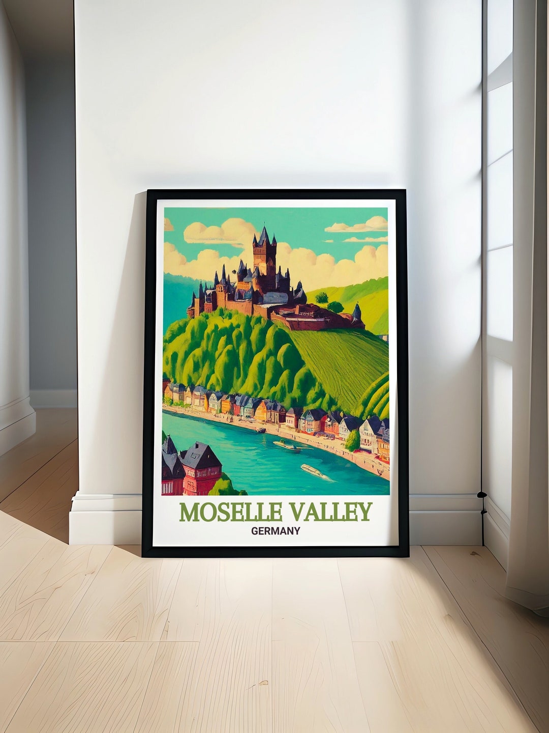 Moselle Valley Print - Cochem Castle Print - Cochem Castle Poster ...