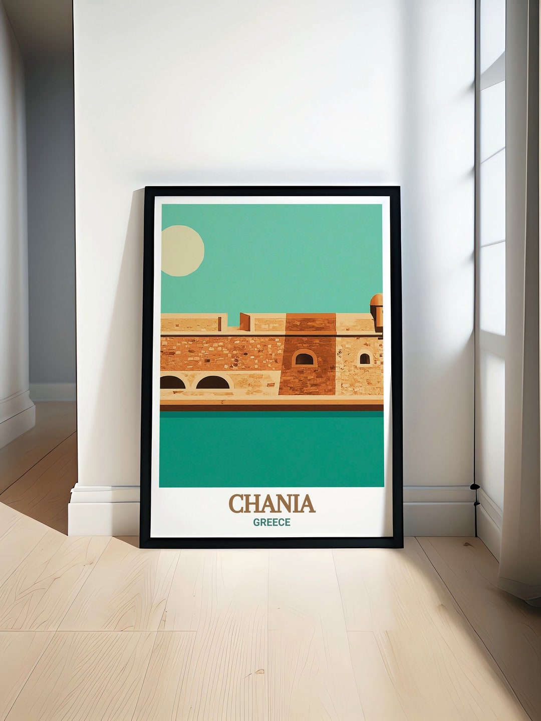 Chania Travel Posters - Firkas Fortress Wall Art - Crete Travel Prints ...