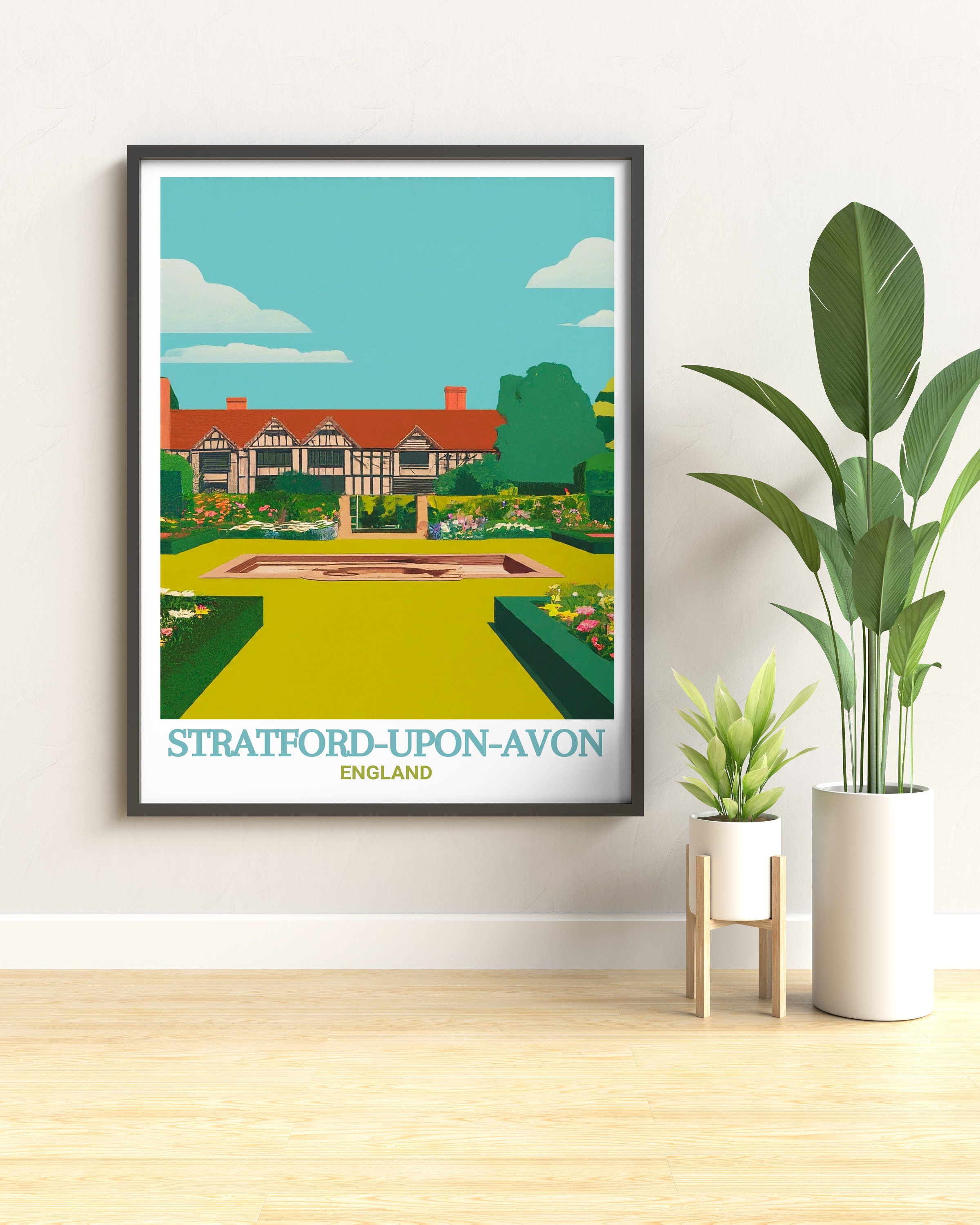 Stratford-upon-avon Teavel Poster Hall's Croft England Travel Print ...