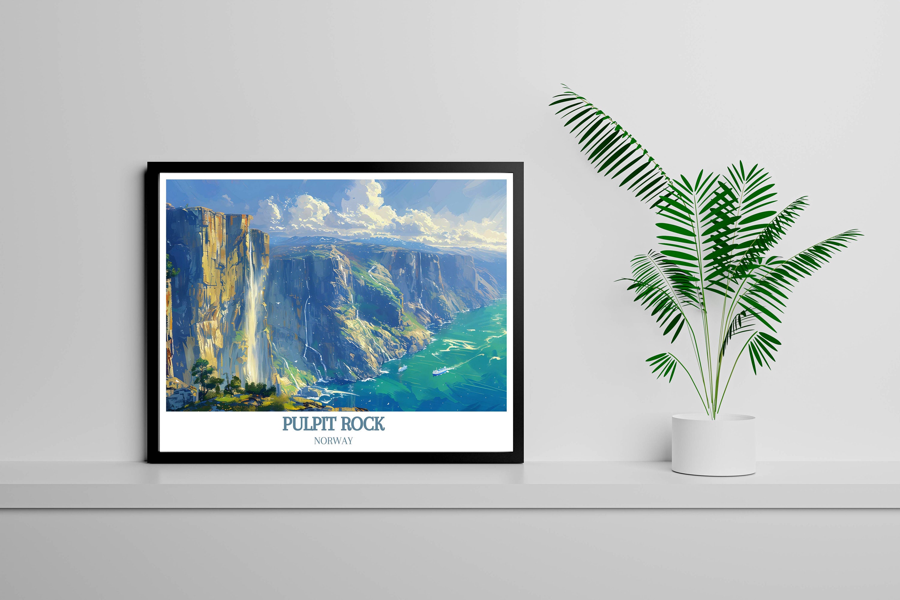 Pulpit Rock Poster - Lysefjord Print Series - Scandinavian Travel ...