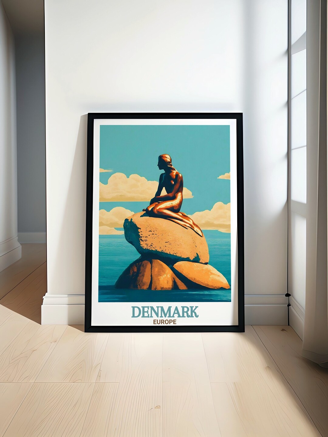 Denmark Travel Print the Little Mermaid Statue Print Denmark Decor and ...