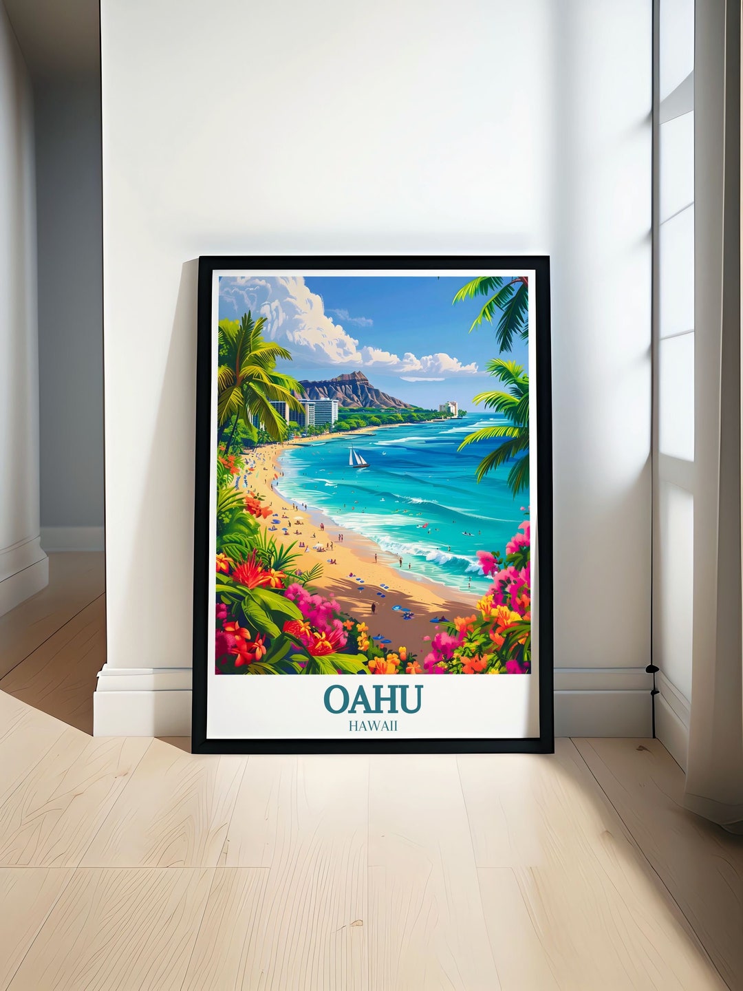 Oahu Art Prints Diamond Head Crater Poster Diamond Head Crater Decor - Etsy
