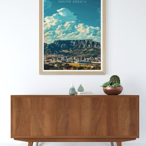 Cape Town Wall Art - Table Mountain Travel Posters- Cape Town Art ...