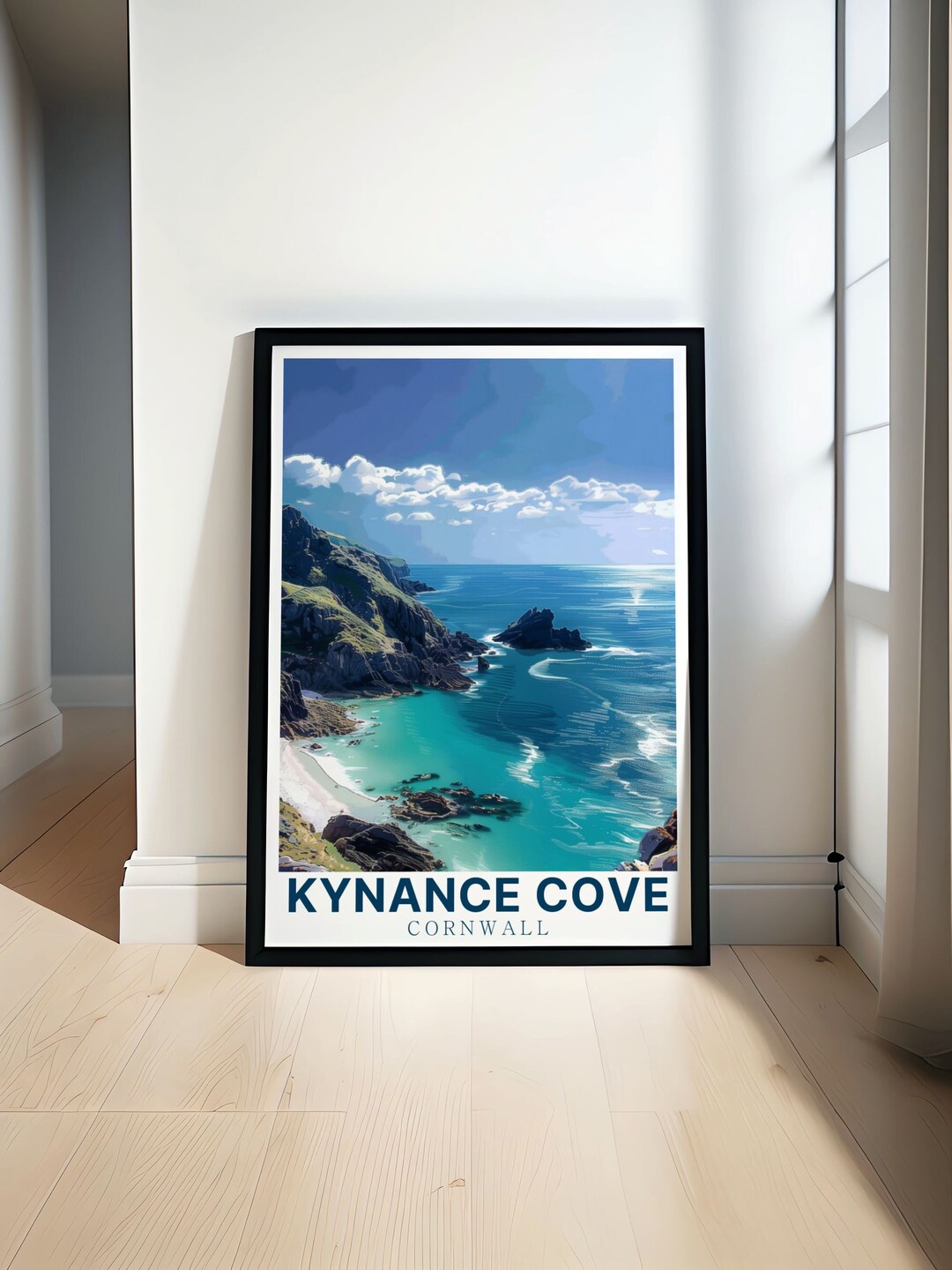 Kynance Cove Art Collection - Cornwall Poster - Elegant Coastal Art ...