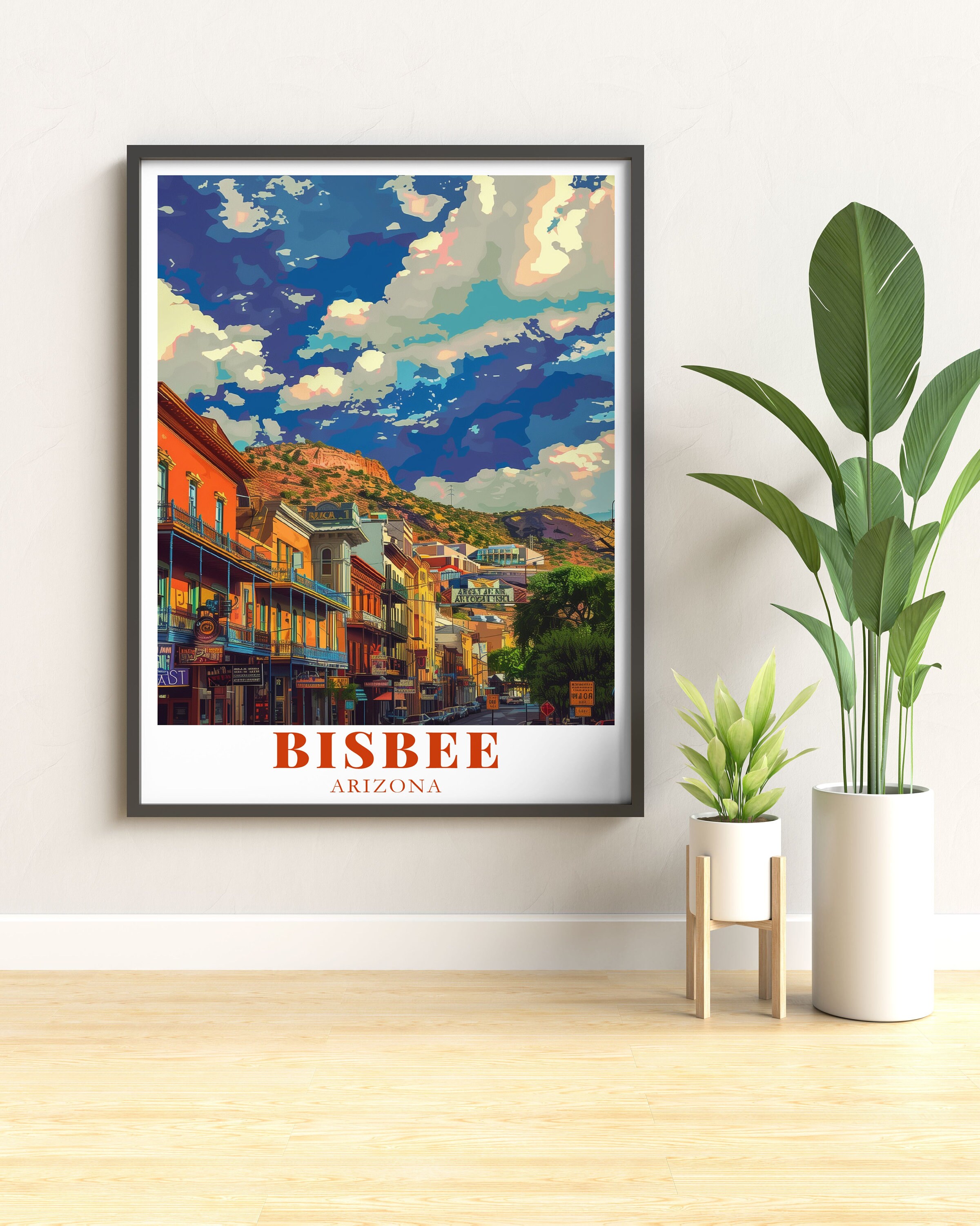 Bisbee Wall Art - Framed Historic Downtown Bisbee Artwork - Arizona ...