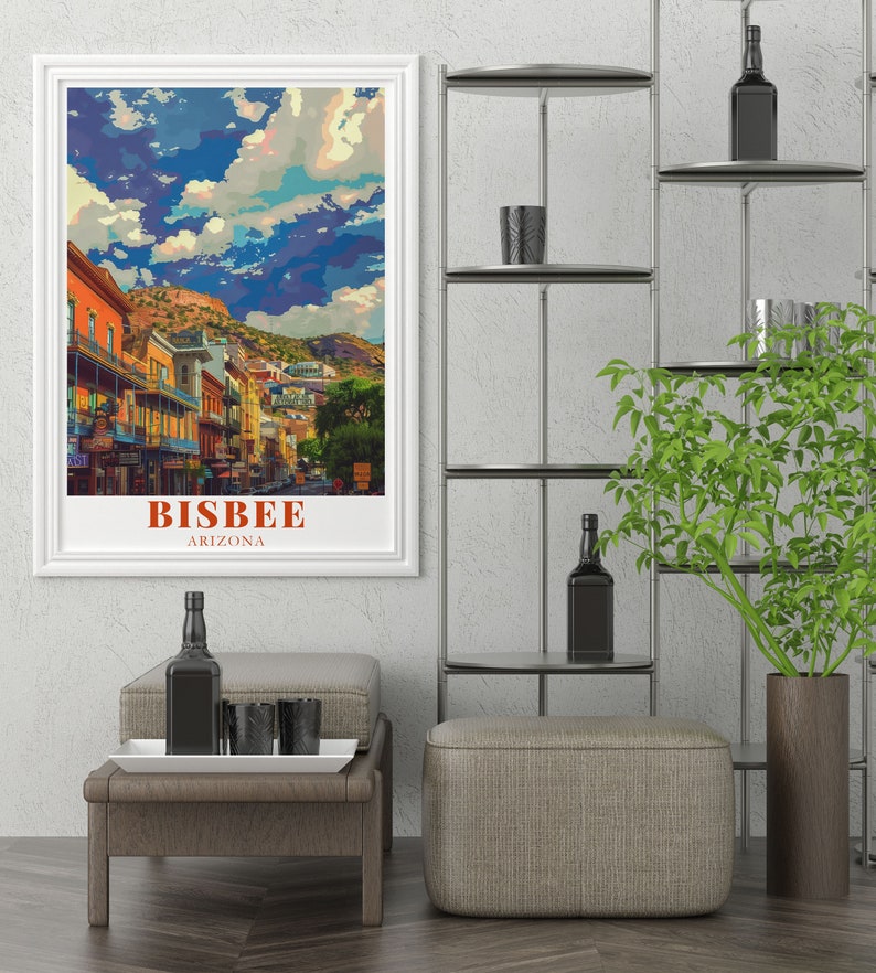 Bisbee Artwork Historic Downtown Bisbee With Stunning Arizona Wall Art ...
