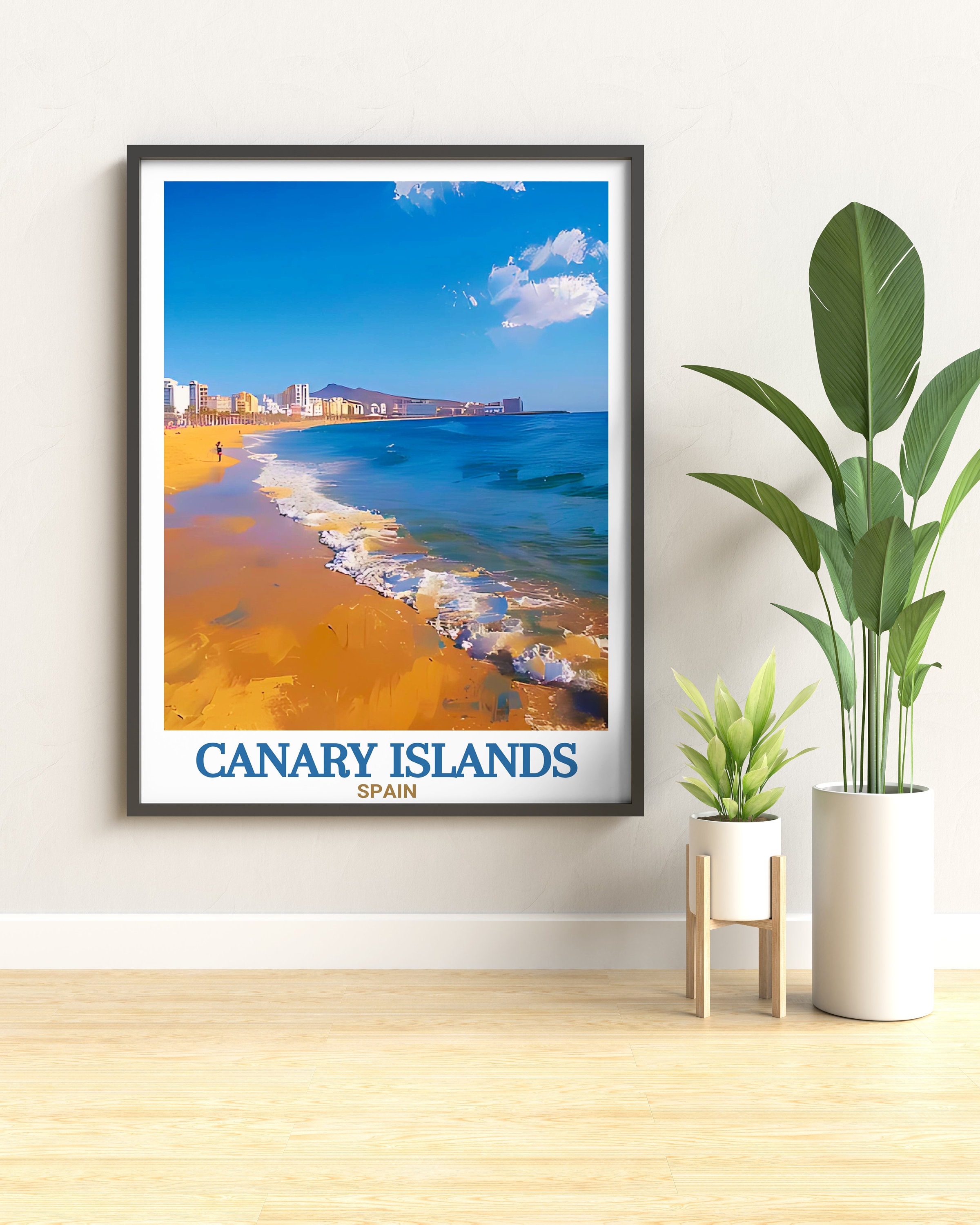 Canary Islands Posters Las Canteras Beach Gran Canaria and Canary ...