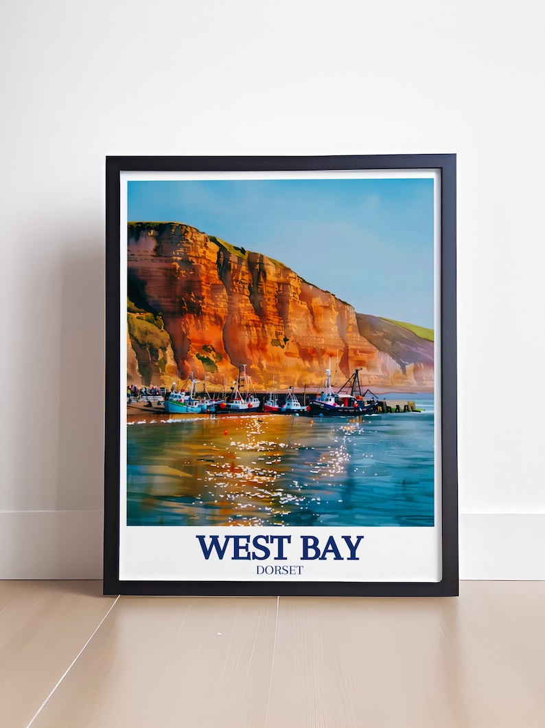 West Bay Travel Print Stunning Jurassic Coast Art Beautiful West Bay ...