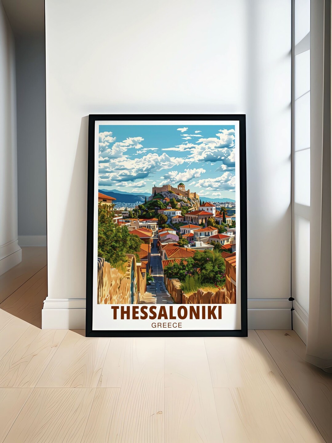 Thessaloniki Art - Ano Poli Travel Print - Ano Poli Artwork - Greece ...