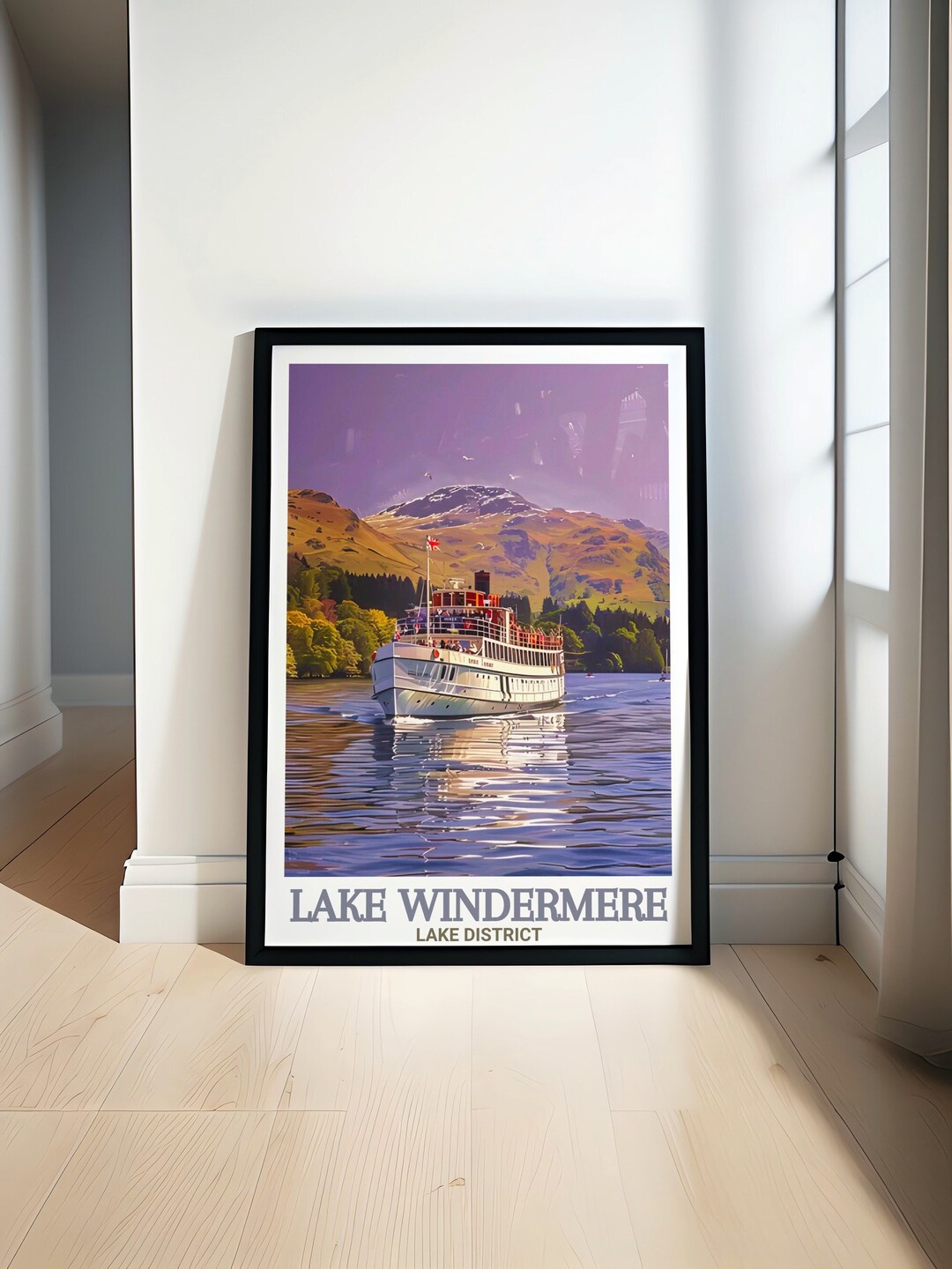 Lake Windermere Travel Print - Windermere Lake Cruise Art and Lake ...