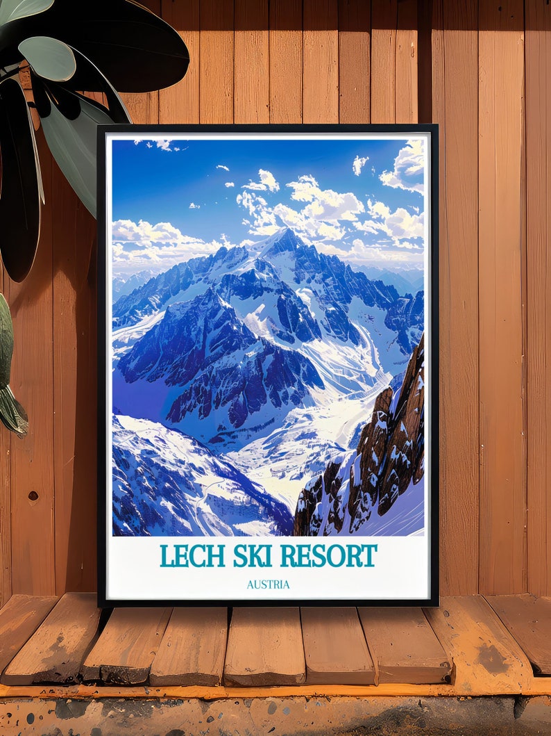 Explore the Lech Ski Resort Poster Collection - Retro Valluga Mountain ...