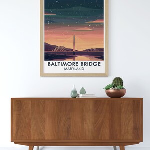New Baltimore Key Bridge -francis Scott Key Bridge New Design Poster ...